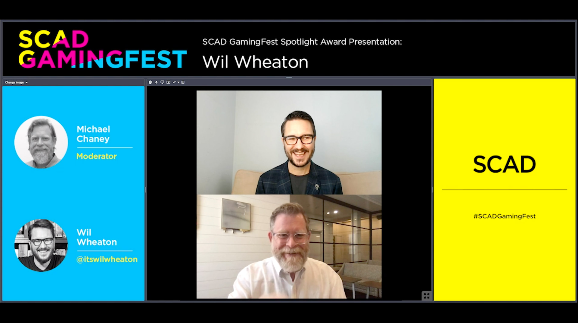 SCAD GamingFest 2021 Spotlight Award Presentation: Wil Wheaton | SCAD.edu