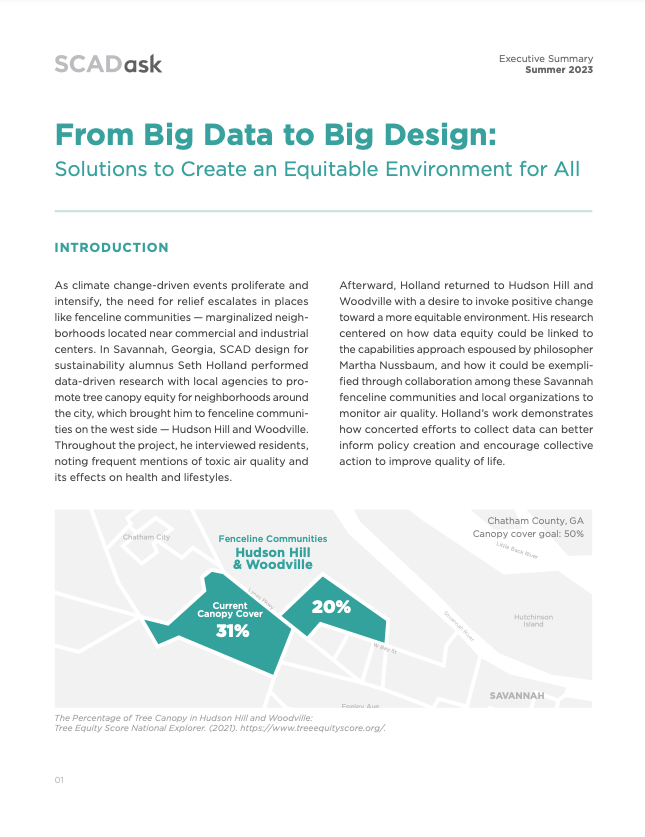 Tree canopy: Data to design | SCAD.edu