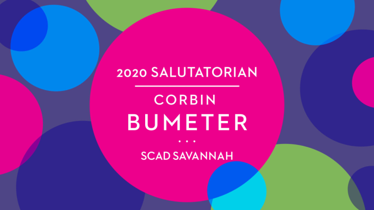 SCAD Savannah 2020 Salutatorian Corbin Bumeter | SCAD.edu